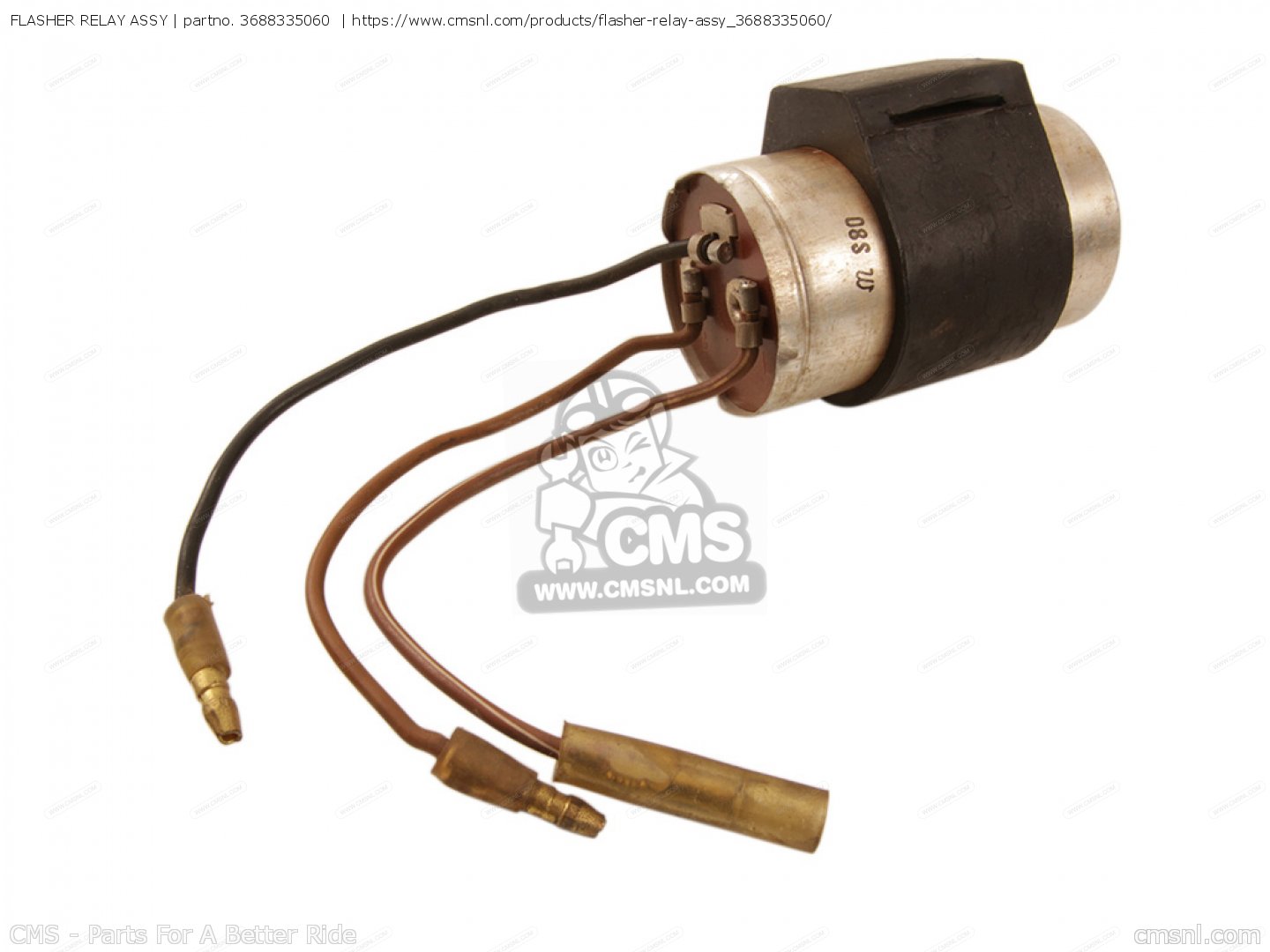 3688335060: Flasher Relay Assy Yamaha - buy the 368-83350-60-00 at CMSNL