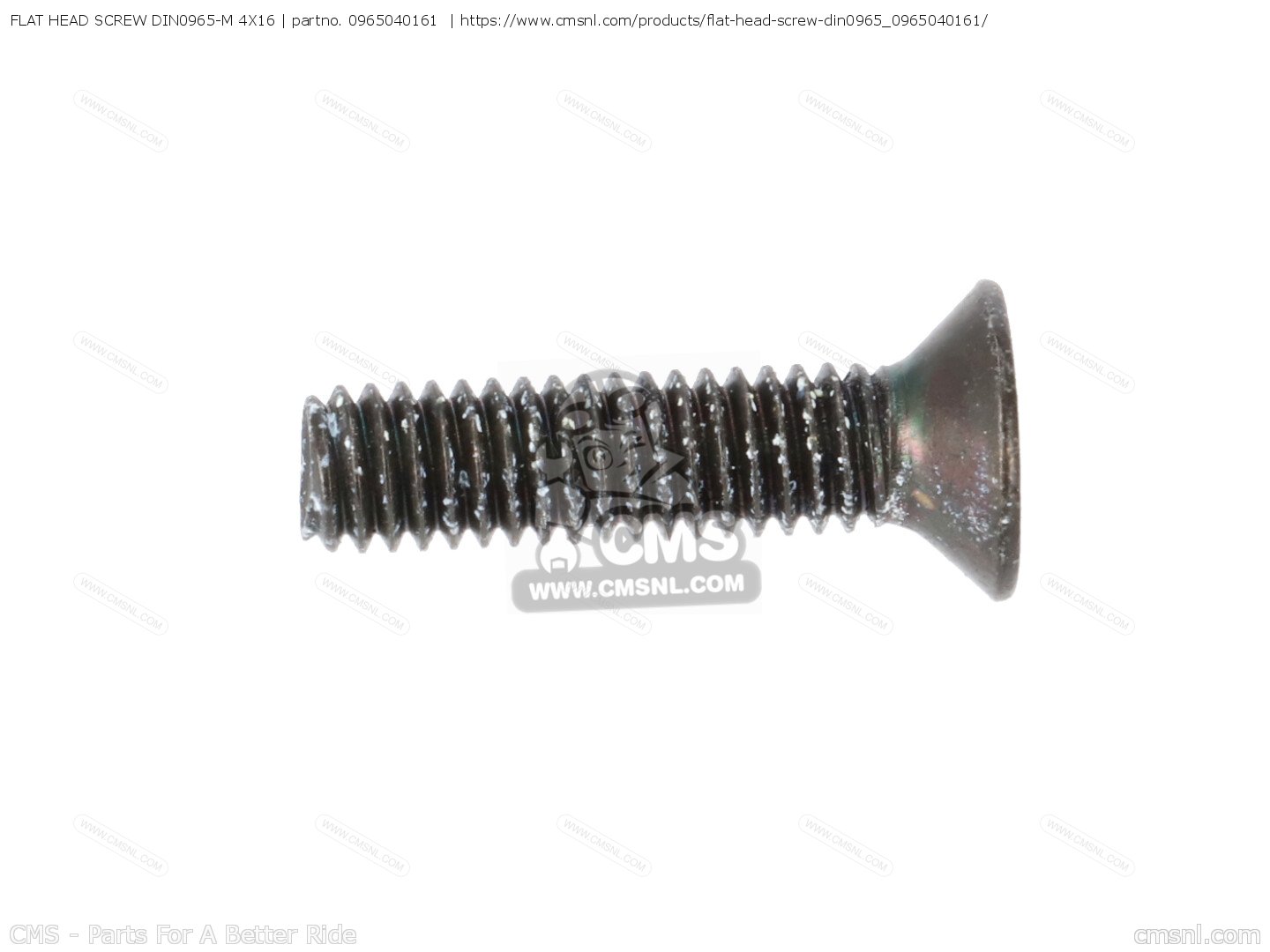 0965040161: FLAT HEAD SCREW DIN0965-M 4X16 KTM - buy the 0965040161 at ...
