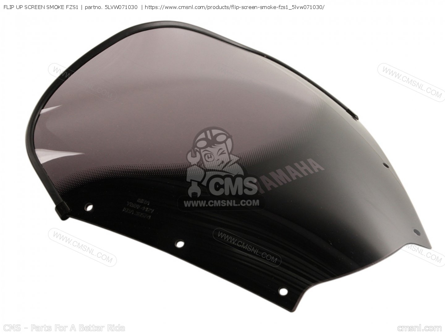 5LVW071030: FLIP UP SCREEN SMOKE FZS1 Yamaha - buy the 5LV-W0710-30-00 ...