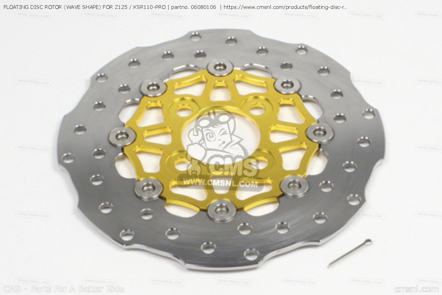 06080106: Floating Disc Rotor (wave Shape) For Z125 / Ksr110-pro ...