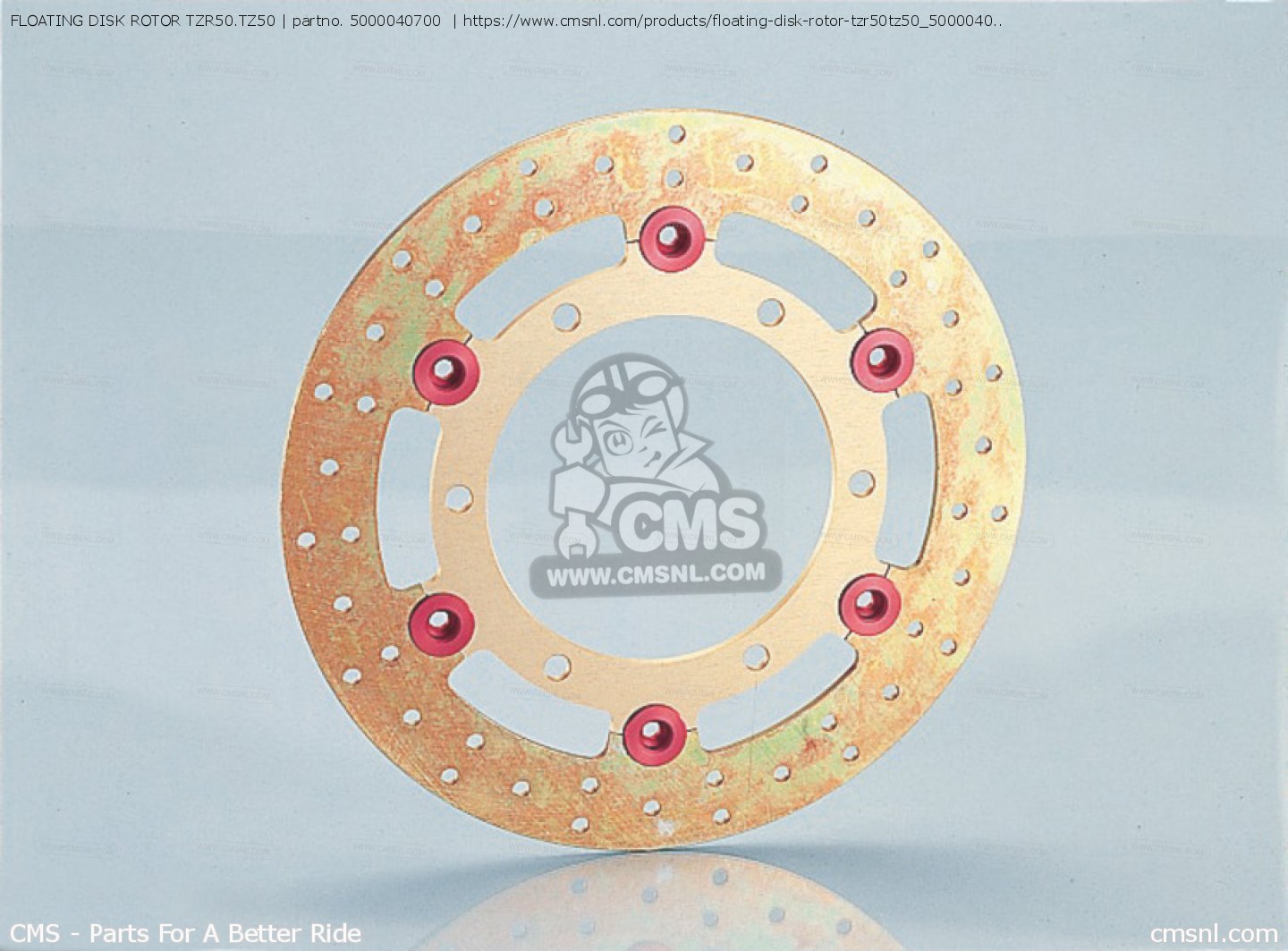 5000040700: FLOATING DISK ROTOR TZR50.TZ50 Kitaco - buy the 500-0040700 ...