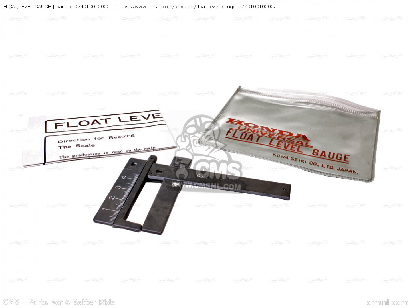 074010010000: FLOAT,LEVEL GAUGE Honda - buy the 07401-0010000 at CMSNL