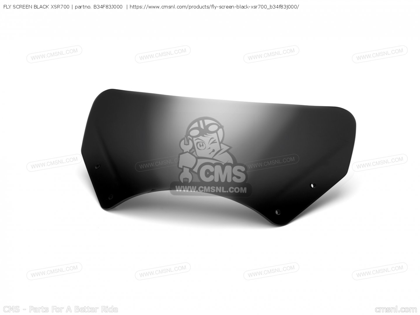 B34F83J000: FLY SCREEN BLACK XSR700 Yamaha - buy the B34-F83J0-00-00 at ...