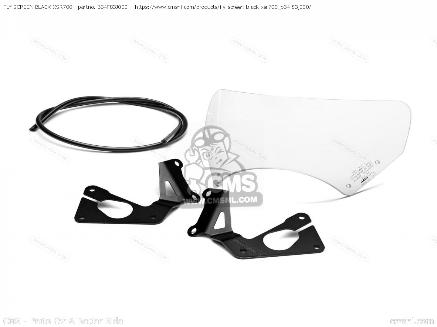 B34F83J000: FLY SCREEN BLACK XSR700 Yamaha - buy the B34-F83J0-00-00 at ...