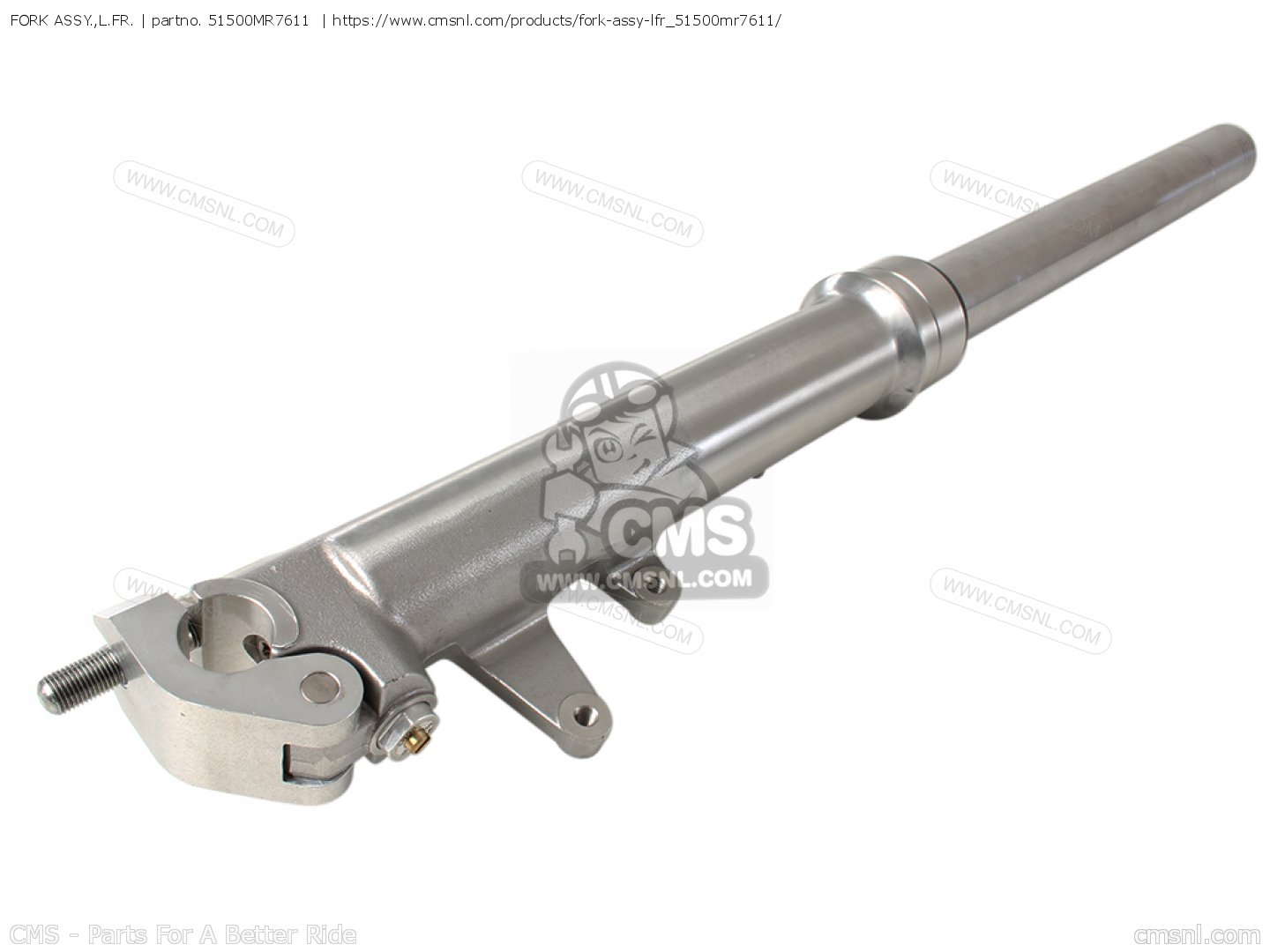 51500MR7611: FORK ASSY.,L.FR. Honda - buy the 51500-MR7-611 at CMSNL