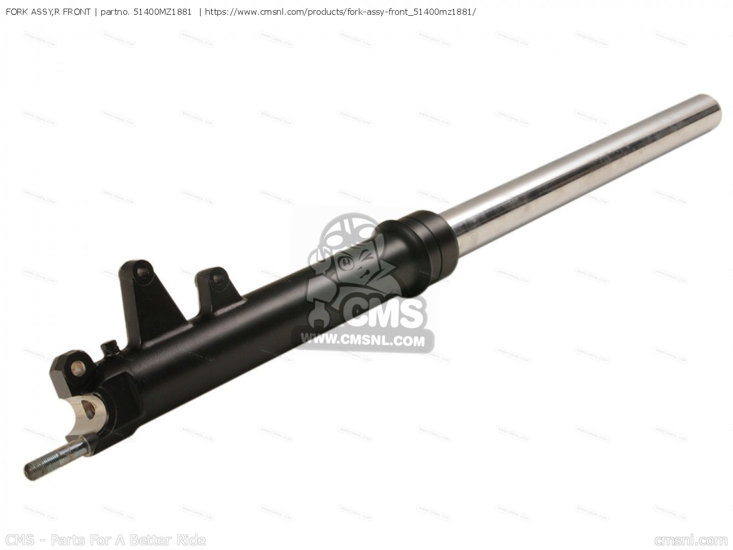 51400MZ1881: FORK ASSY,R FRONT Honda - buy the 51400-MZ1-881 at CMSNL