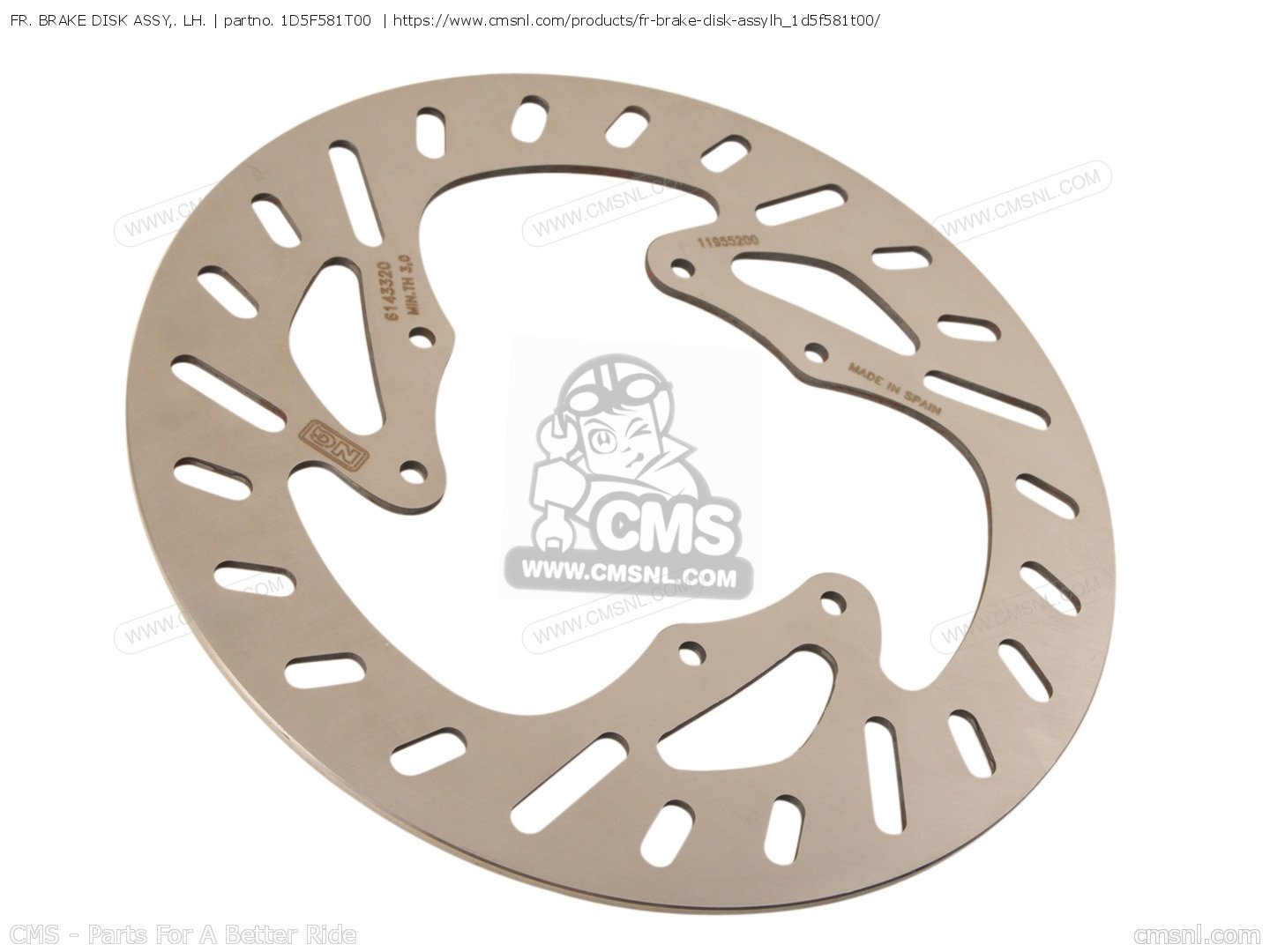 FR. BRAKE DISK ASSY,. LH. para Yamaha - pedido en CMSNL