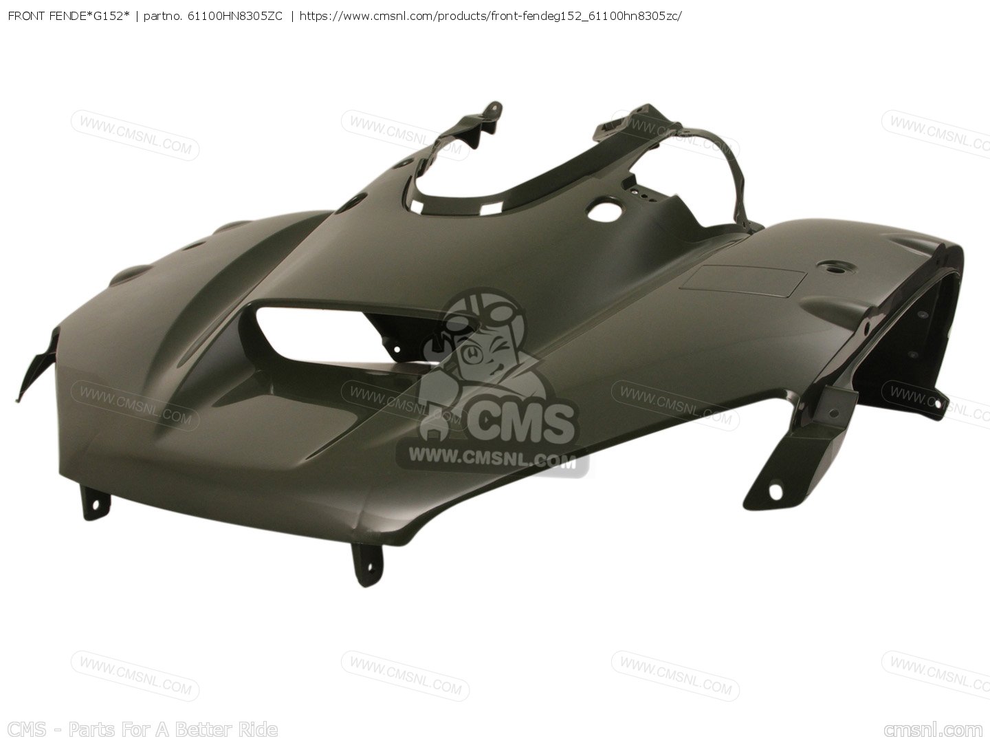 61100HN8305ZC: FRONT FENDE*G152* Honda - buy the 61100-HN8-305ZC at CMSNL