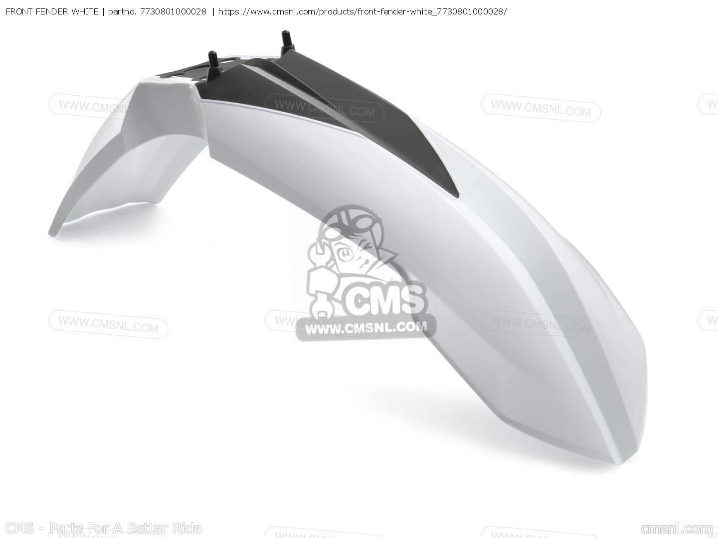 7730801000028: Front Fender White Ktm - buy the 7730801000028 at CMSNL
