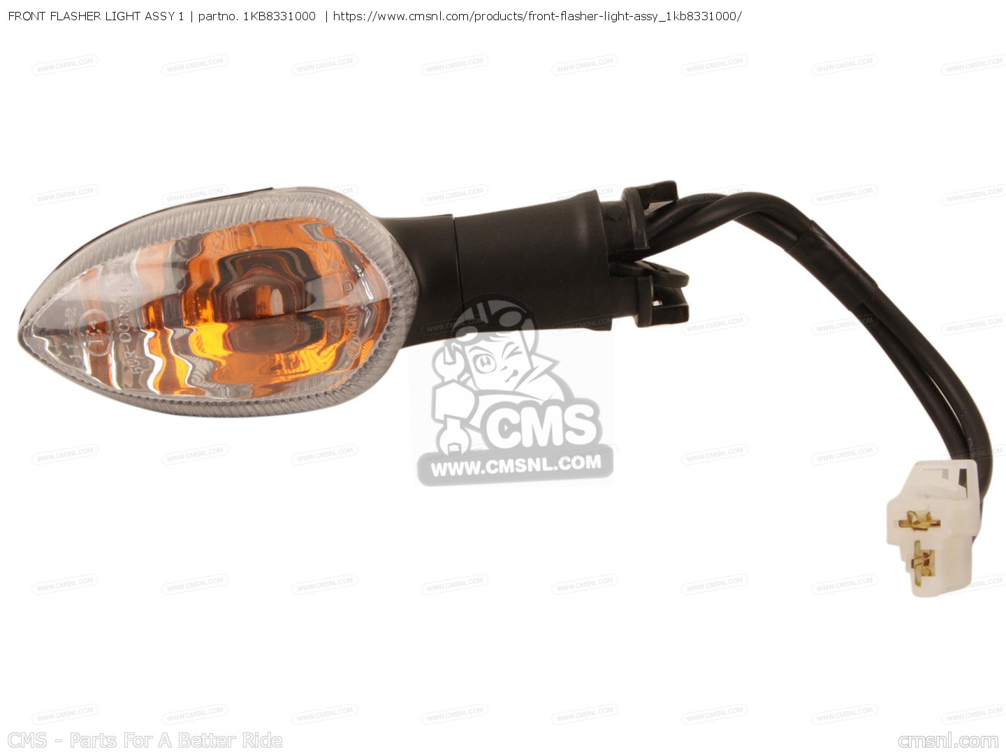 1KB8331000: FRONT FLASHER LIGHT ASSY 1 Yamaha - buy the 1KB-83310-00-00 ...