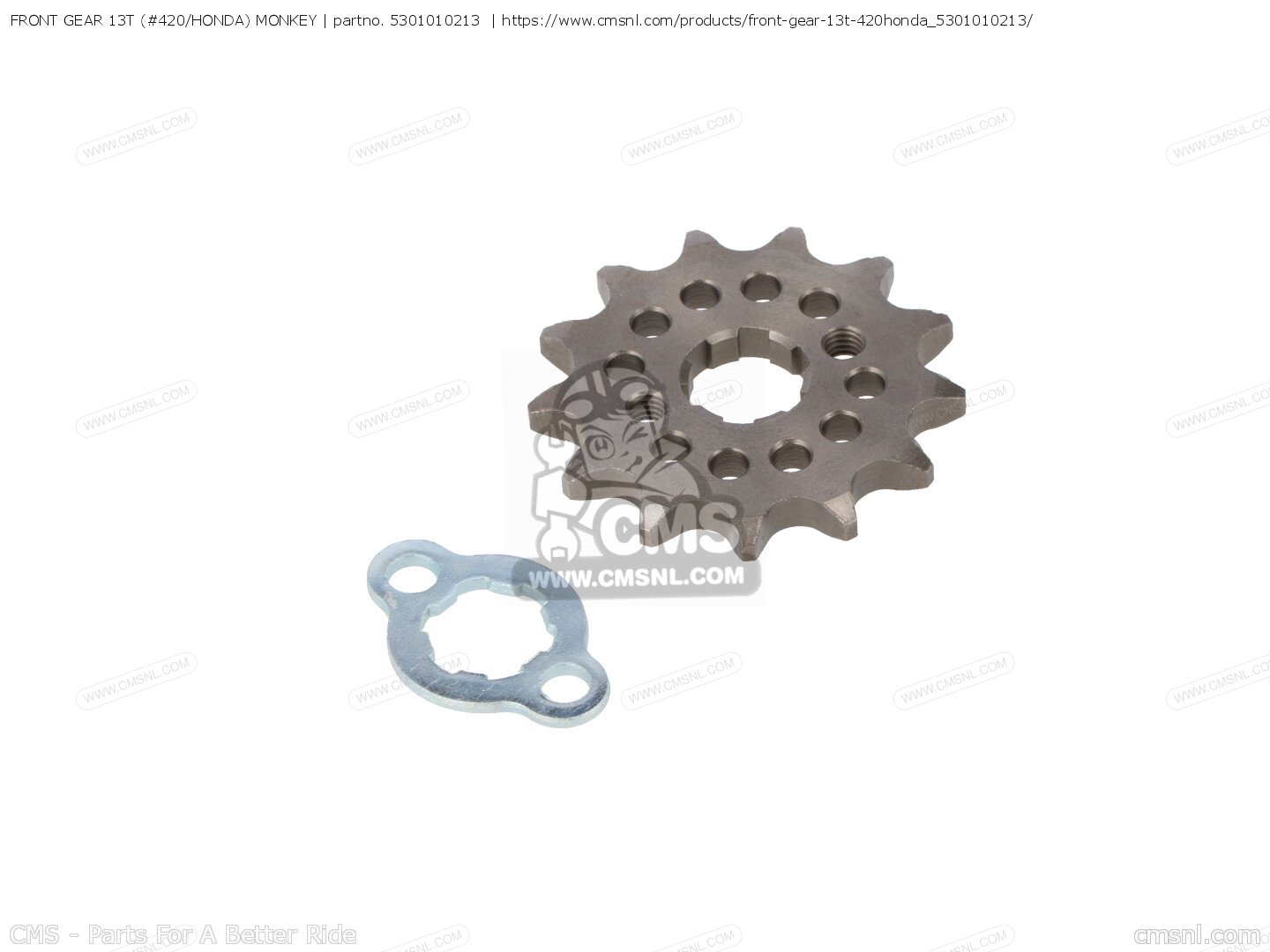 5301010213: FRONT GEAR 13T (#420/HONDA) MONKEY Kitaco - buy the 530 ...