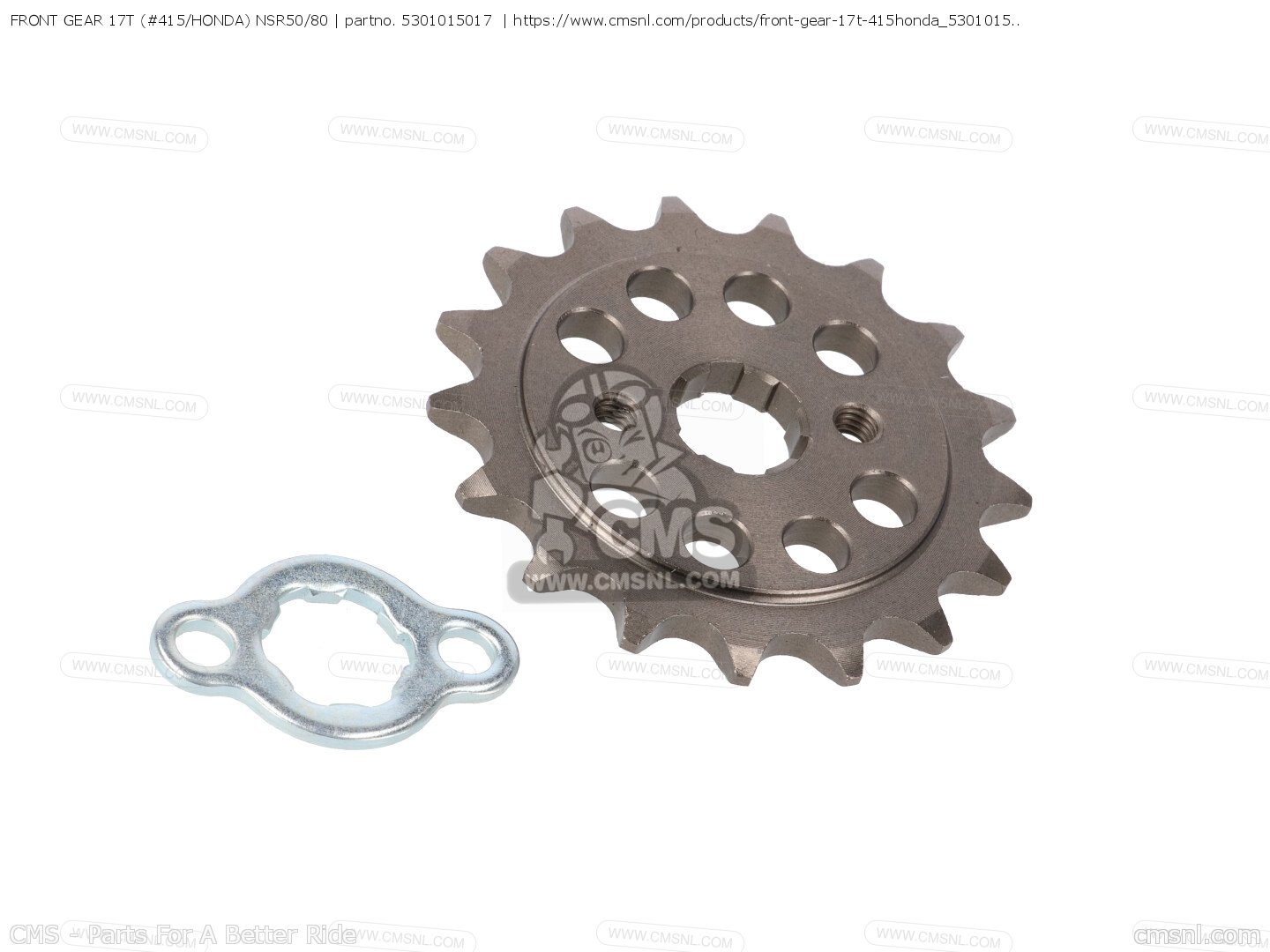 5301015017: FRONT GEAR 17T (#415/HONDA) NSR50/80 Kitaco - buy the 530 ...