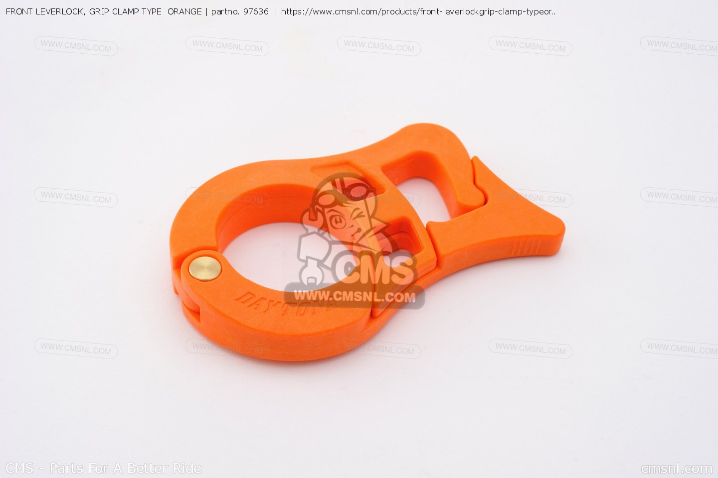 97636: Front Leverlock, Grip Clamp Type Orange Daytona - buy the 97636 ...