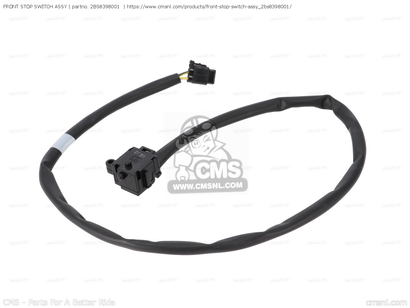 2BS8398001: FRONT STOP SWITCH ASSY Yamaha - buy the 2BS-83980-01-00 at ...