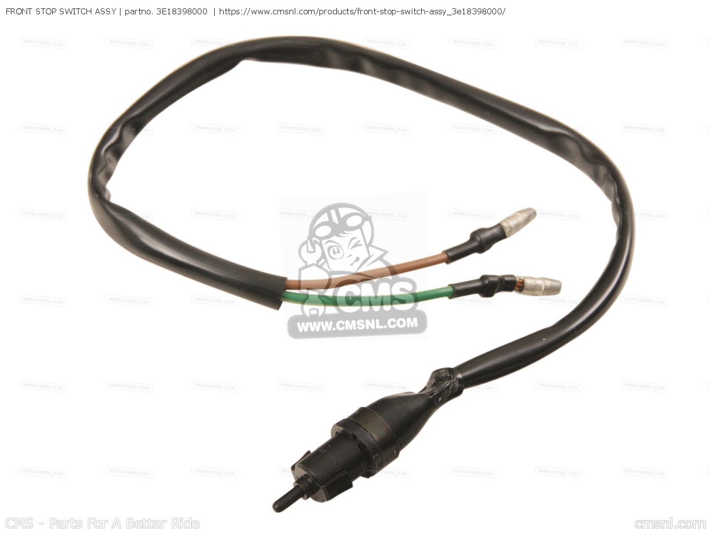 3E18398000: FRONT STOP SWITCH ASSY Yamaha - buy the 3E1-83980-00-00 at ...