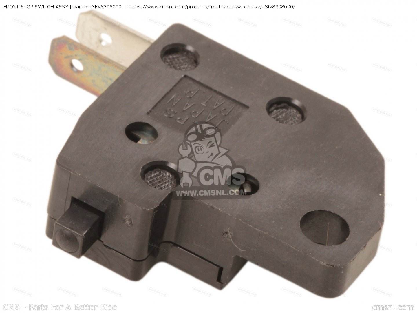 3FV8398000: FRONT STOP SWITCH ASSY Yamaha - buy the 3FV-83980-00-00 at ...