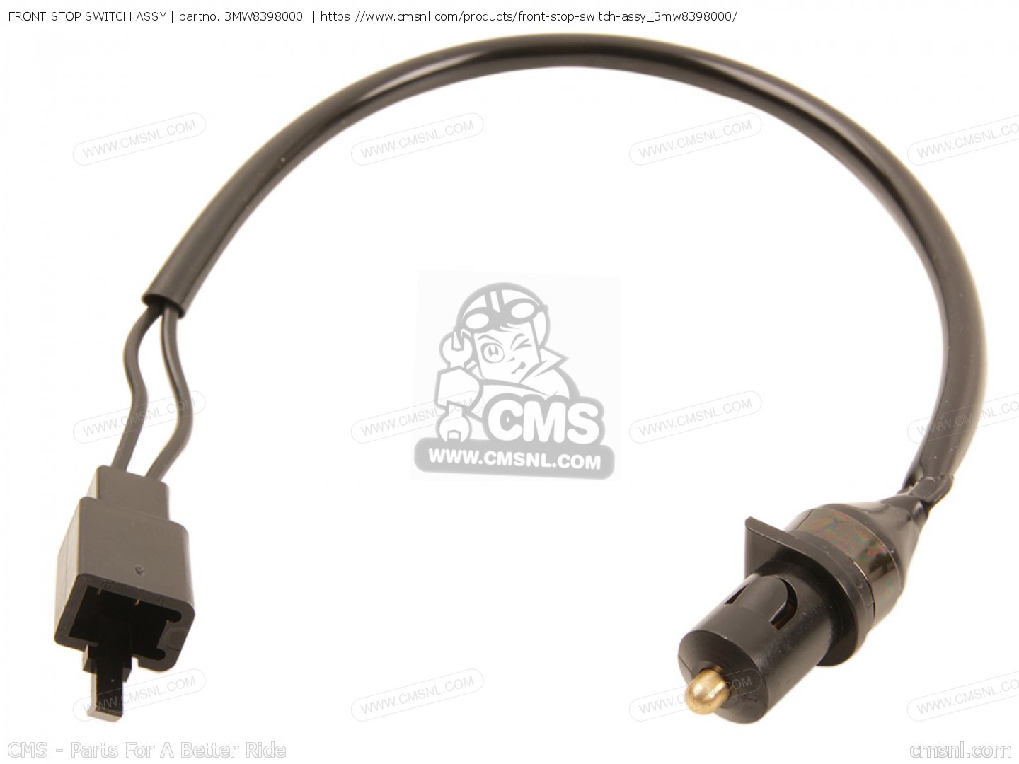 3MW8398000: Front Stop Switch Assy Yamaha - buy the 3MW-83980-00-00 at ...