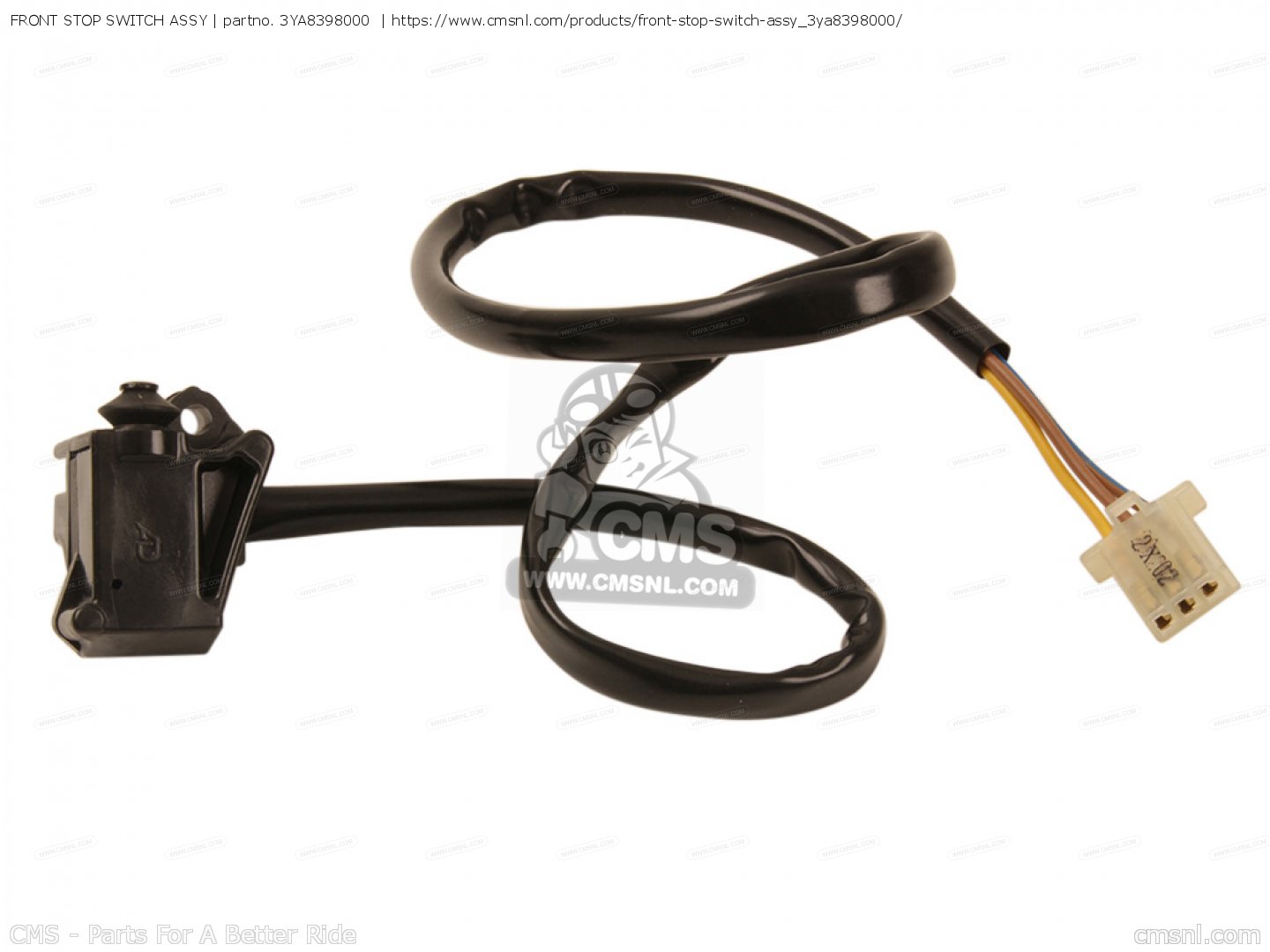 3YA8398000: FRONT STOP SWITCH ASSY Yamaha - buy the 3YA-83980-00-00 at ...
