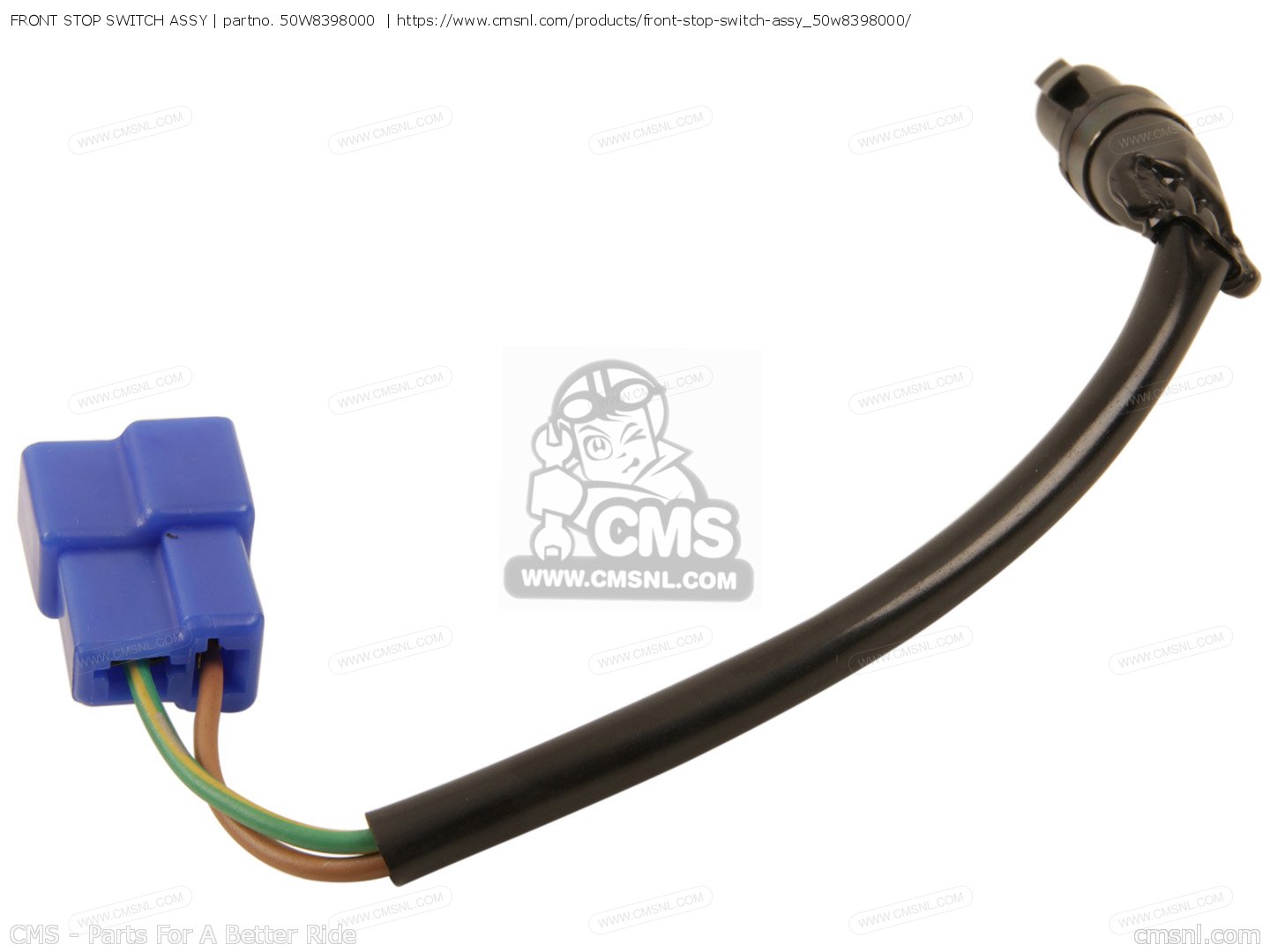 50W8398000: Front Stop Switch Assy Yamaha - buy the 50W-83980-00 at CMSNL