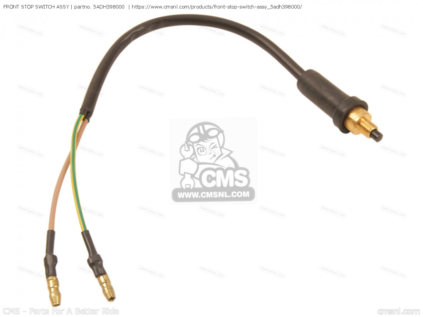 5ADH398000: FRONT STOP SWITCH ASSY Yamaha - buy the 5AD-H3980-00-00 at ...