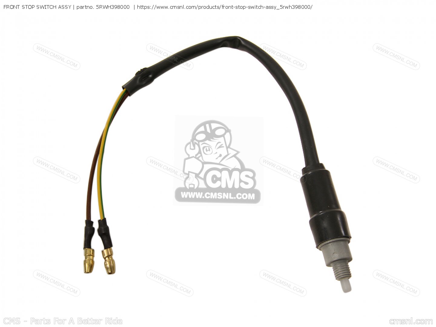 FRONT STOP SWITCH ASSY for CS50Z JOG RR 2003 5RW9 FINLAND 1B5RW-300EA ...