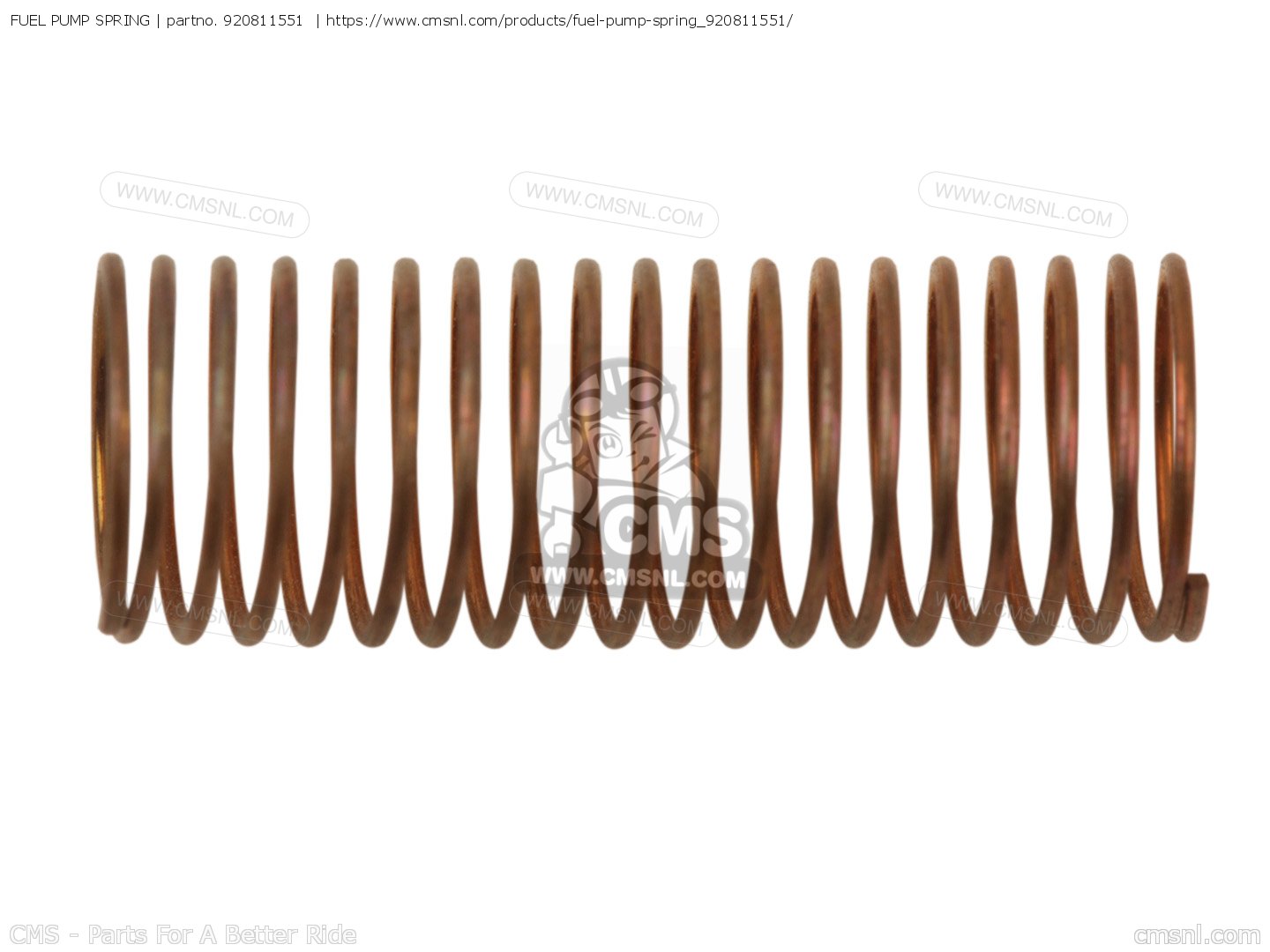 920811551: FUEL PUMP SPRING Kawasaki - buy the 92081-1551 at CMSNL
