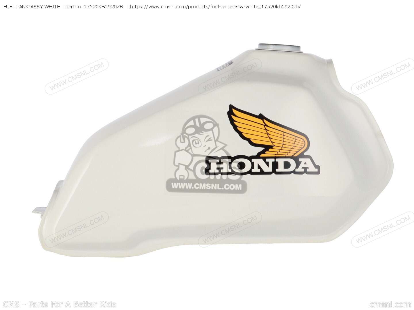 17520KB1920ZB: FUEL TANK ASSY WHITE Honda - buy the 17520-KB1-920ZB at ...