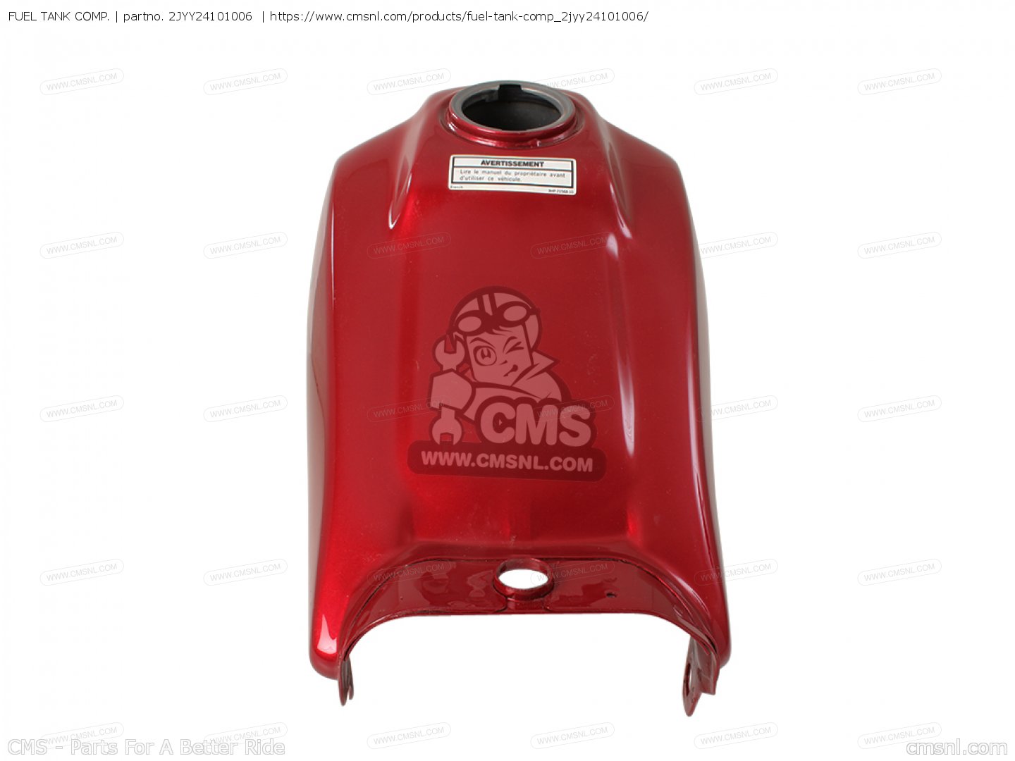 2JYY24101006: FUEL TANK COMP. Yamaha - buy the 2JY-Y2410-10-06 at CMSNL