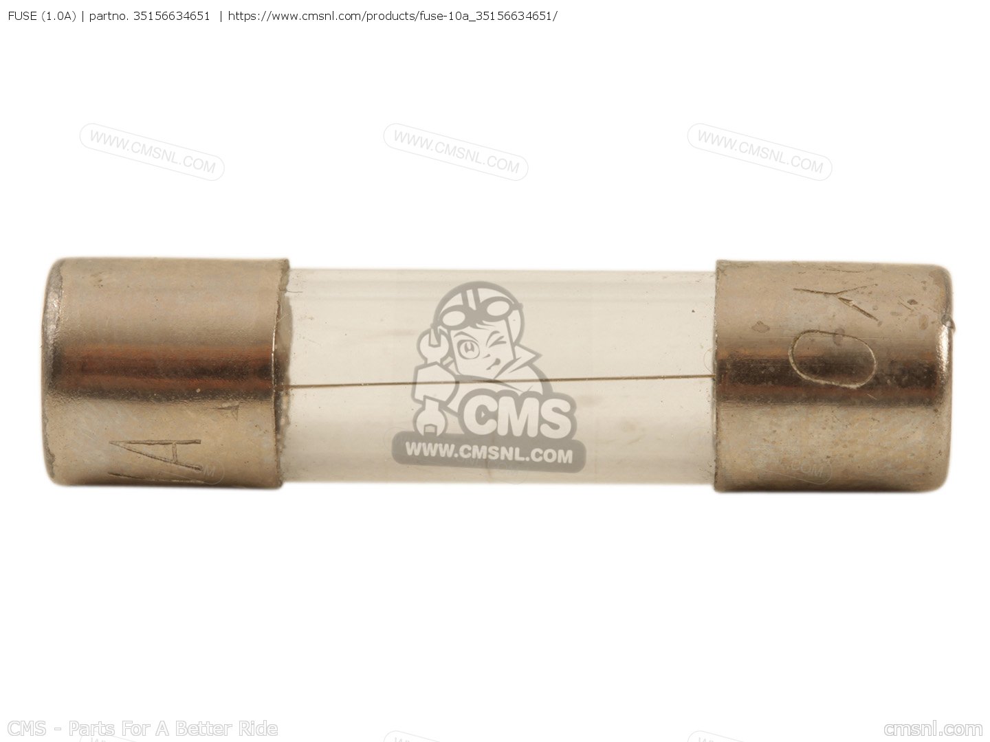 FUSE (1.0A) for CIVIC SDN/WGN 1978 2DR1500 (KA,KH,KL) - order at CMSNL