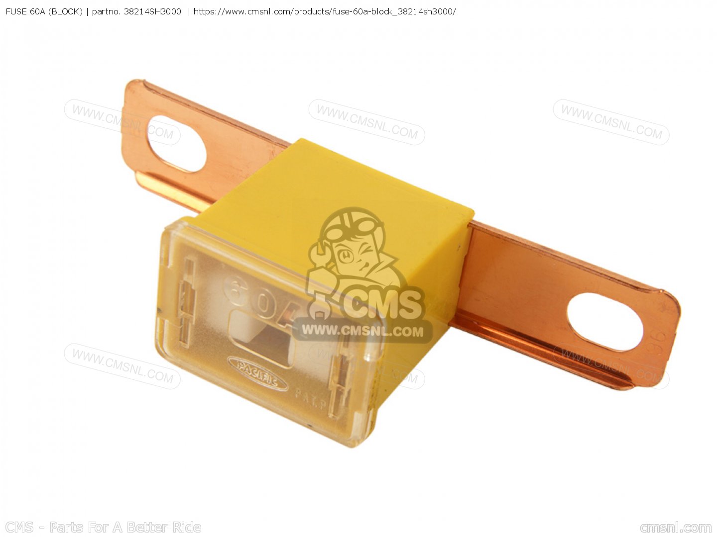 38214SH3000: FUSE 60A (BLOCK) Honda - buy the 38214-SH3-000 at CMSNL