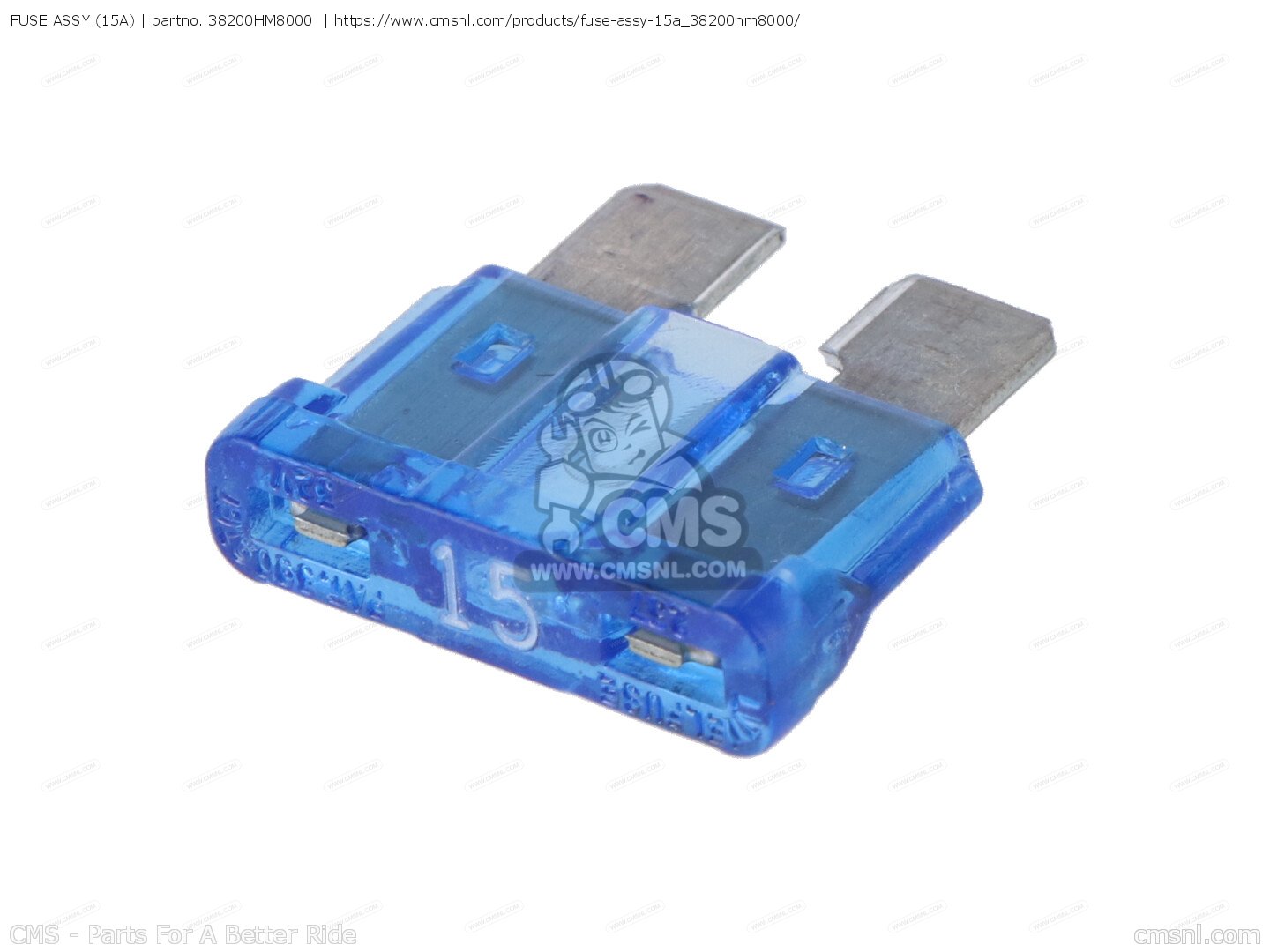 38200HM8000: FUSE ASSY (15A) Honda - buy the 38200-HM8-000 at CMSNL