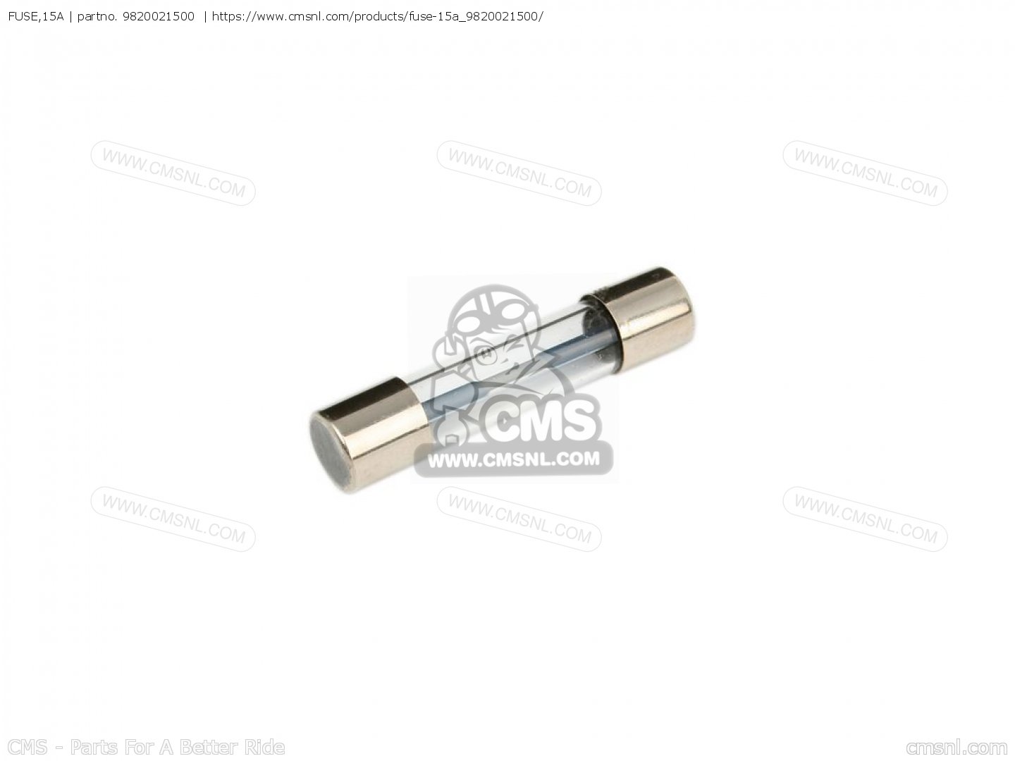 9820021500: FUSE,15A Honda - buy the 98200-21500 at CMSNL