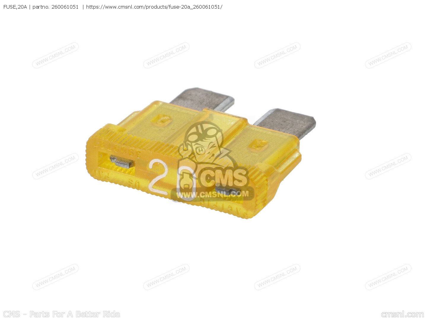 260061051: FUSE,20A Kawasaki - buy the 26006-1051 at CMSNL