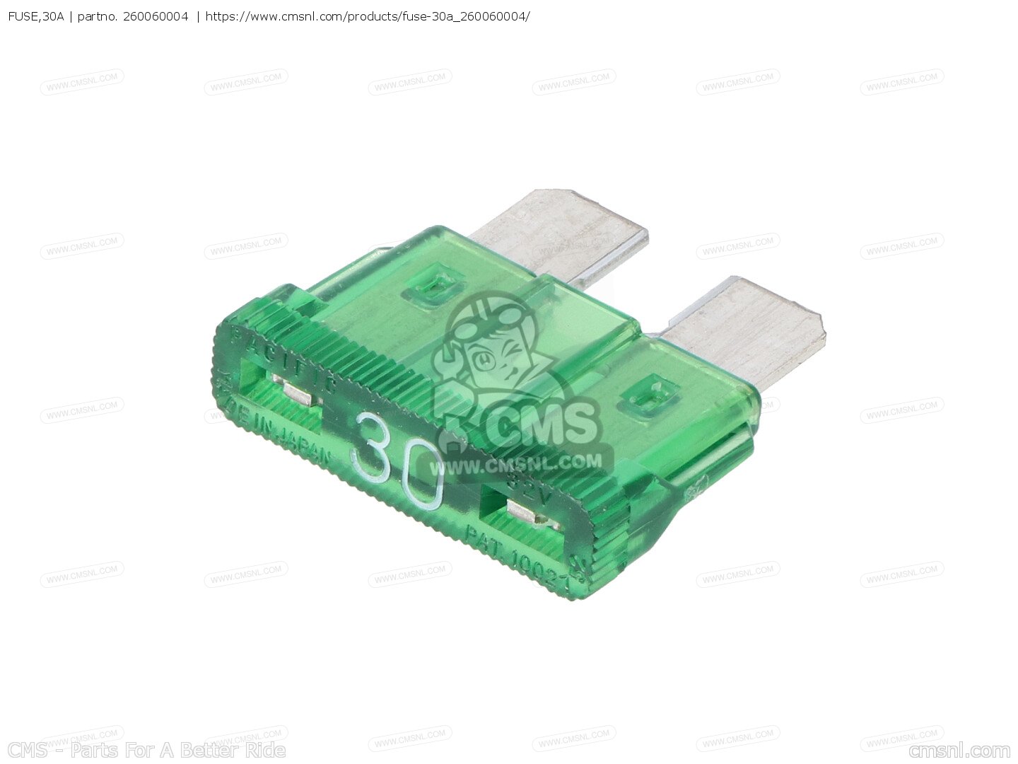 260060004: FUSE,30A Kawasaki - buy the 26006-0004 at CMSNL