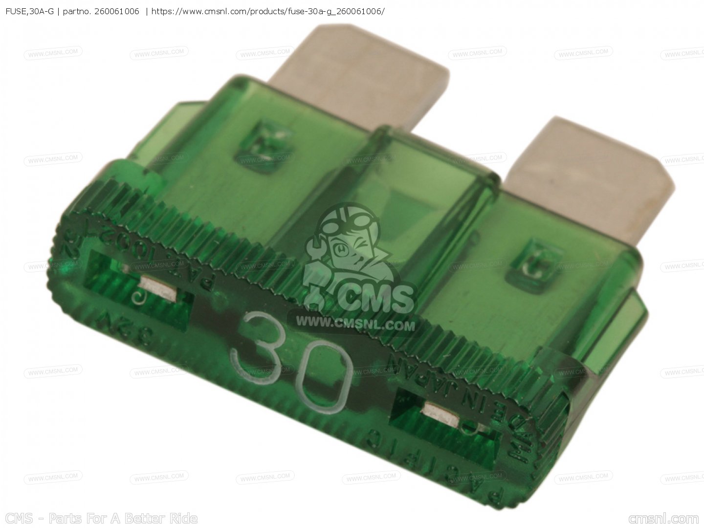 260061006: FUSE,30A-G Kawasaki - buy the 26006-1006 at CMSNL