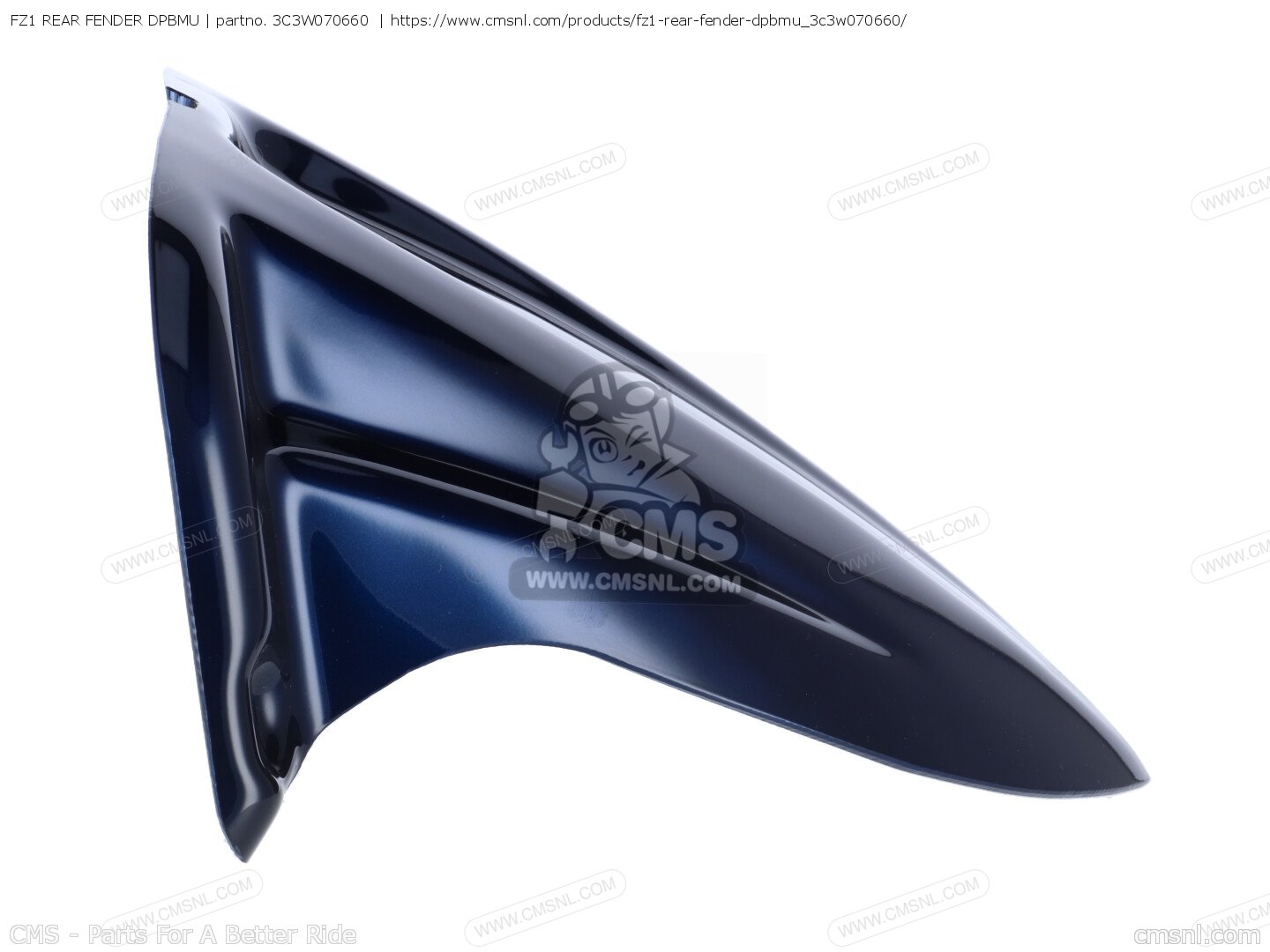 3C3W070660: FZ1 REAR FENDER DPBMU Yamaha - buy the 3C3-W0706-60-00 at CMSNL