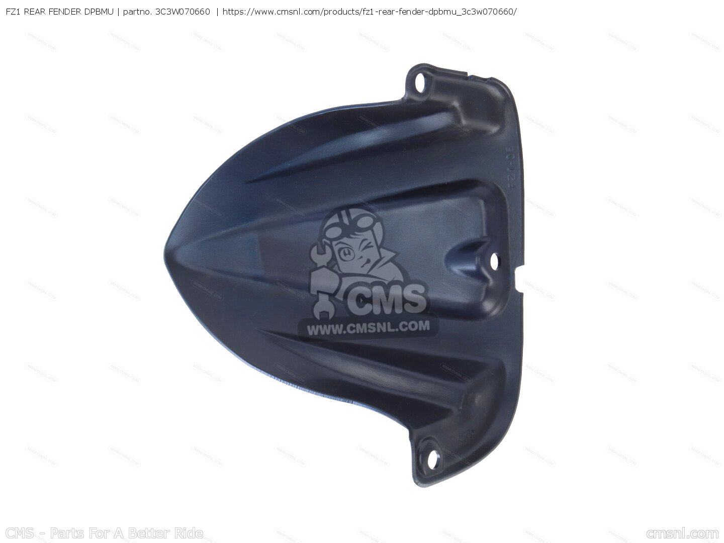 3C3W070660: FZ1 REAR FENDER DPBMU Yamaha - buy the 3C3-W0706-60-00 at CMSNL