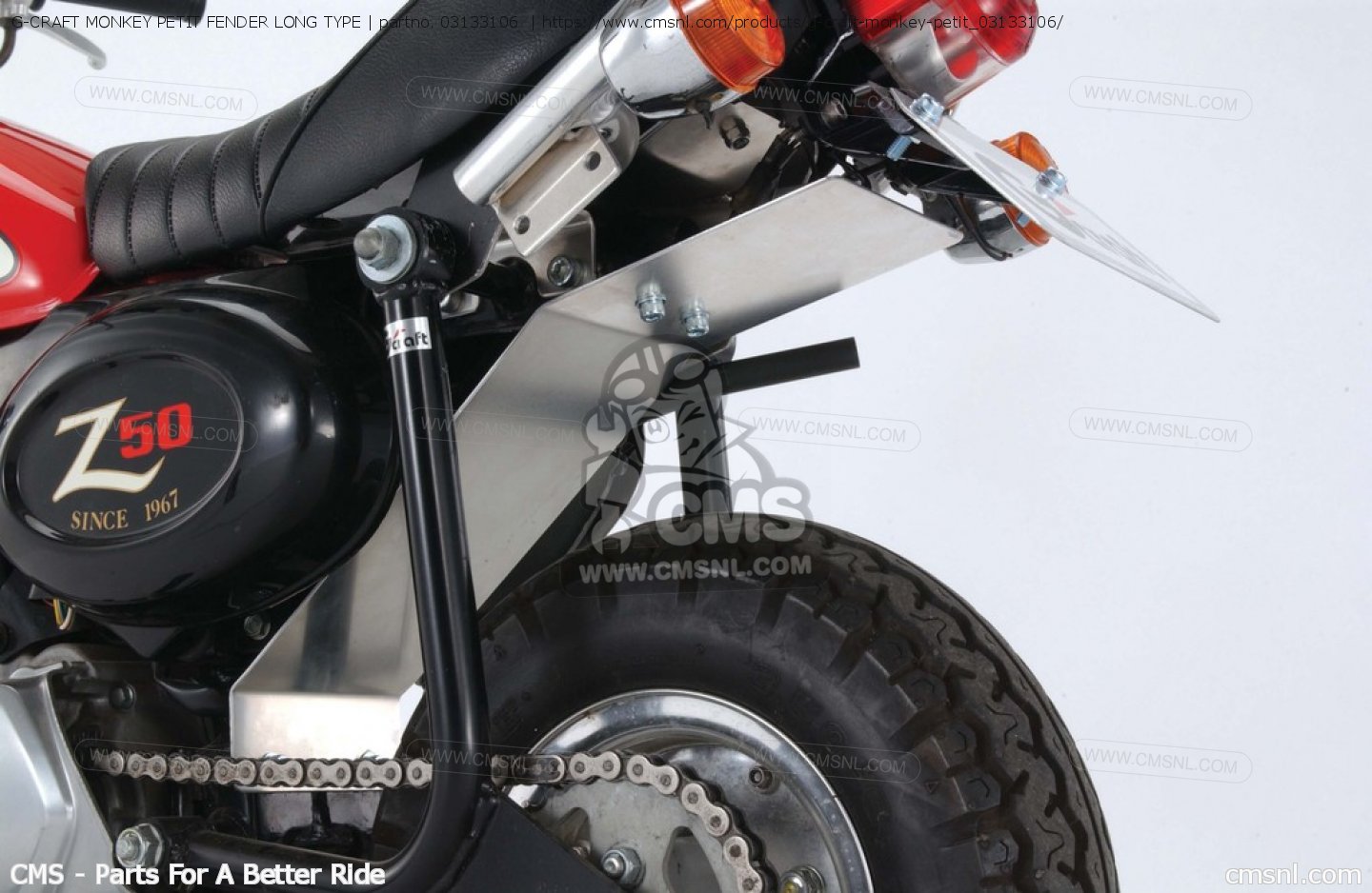 03133106: G-craft Monkey Petit Fender Long Type Kitaco - buy the 031-33106 at CMSNL