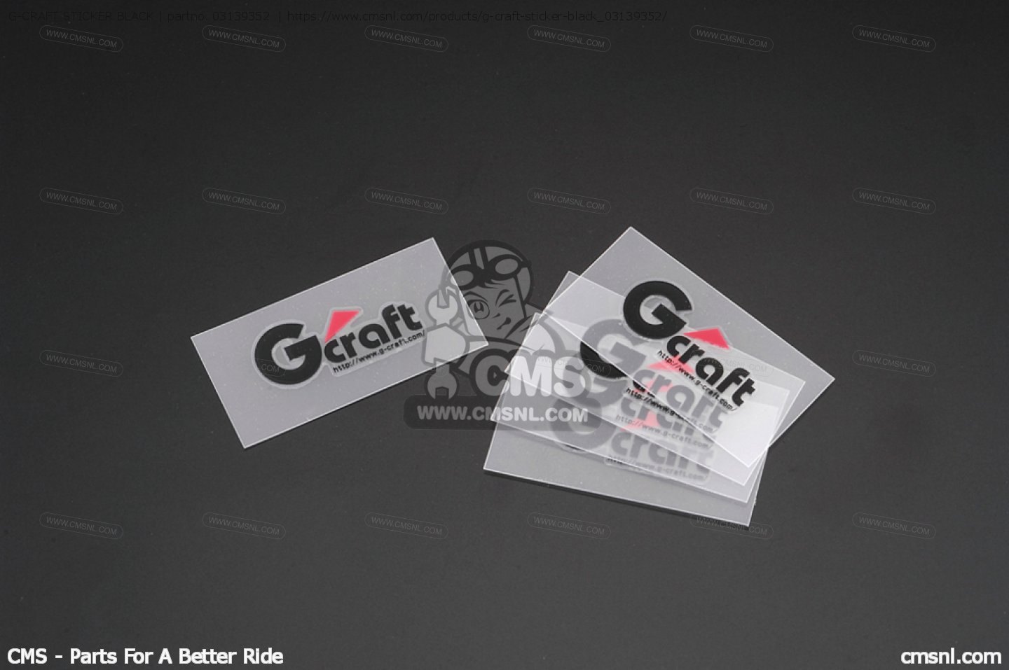 03139352: G-craft Sticker Black Kitaco - buy the 031-39352 at CMSNL
