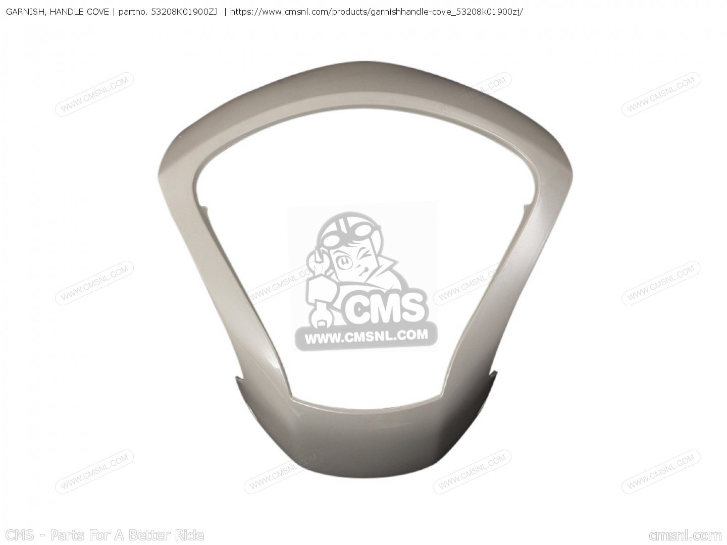 53208K01900ZJ: GARNISH,H*NHA16P* Honda - buy the 53208-K01-900ZJ at CMSNL