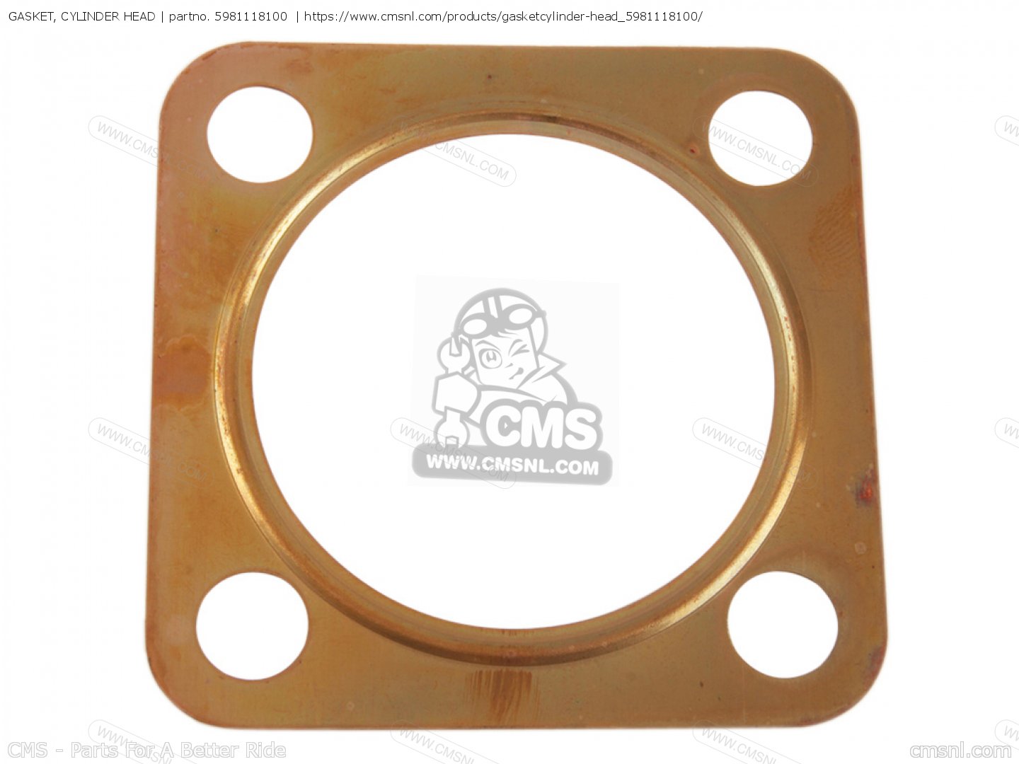 5981118100: GASKET, CYLINDER HEAD (NAS) Yamaha - buy the 598-11181-00 ...