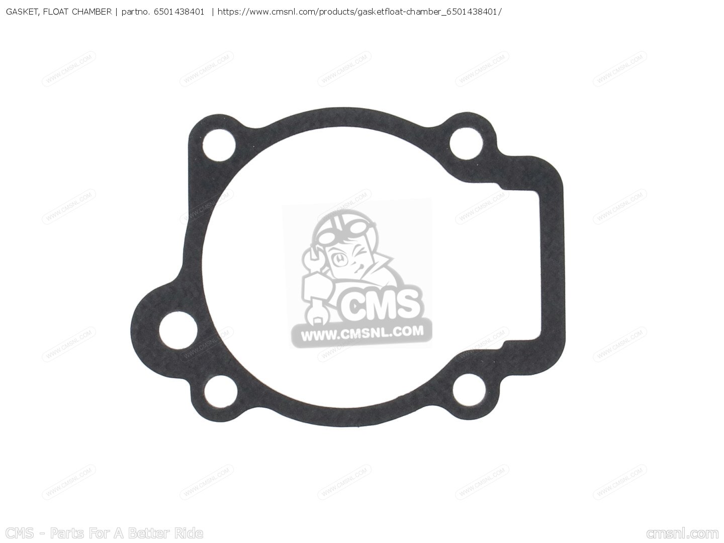 6501438401: GASKET, FLOAT CHAMBER Yamaha - buy the 650-14384-01-00 at CMSNL