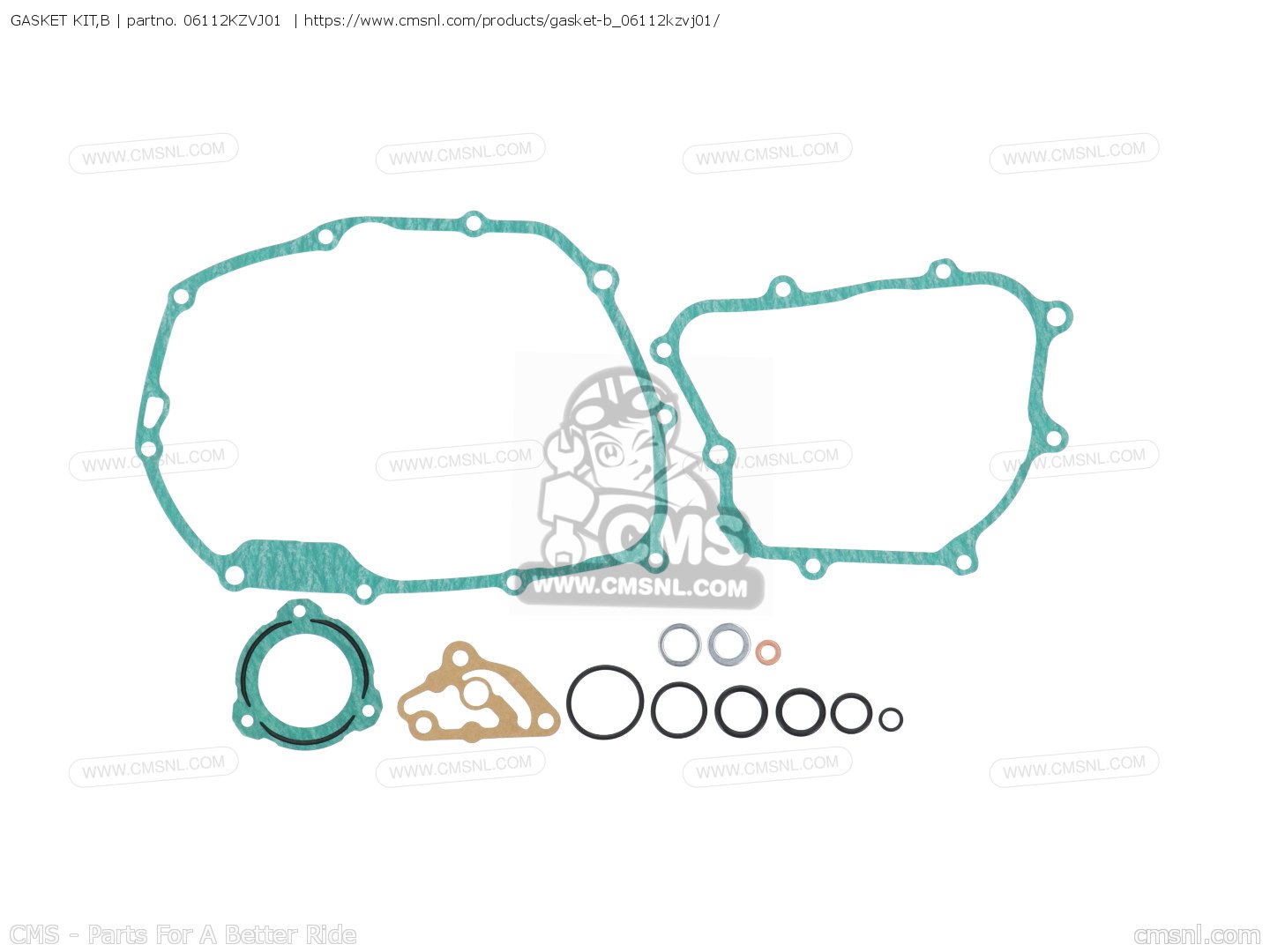 06112KZVJ01: GASKET KIT,B (NAS) Honda - buy the 06112-KZV-J01 at CMSNL