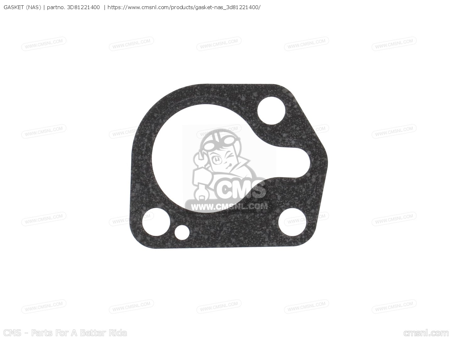 3D81221400: GASKET (NAS) Yamaha - buy the 3D8-12214-00-00 at CMSNL