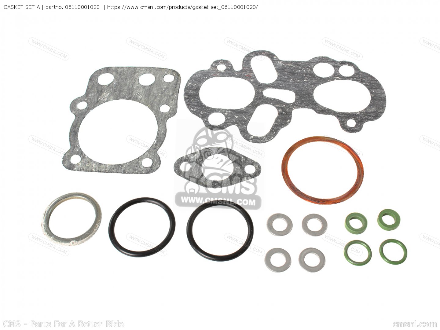 06110001020: GASKET SET A (MCA) Honda - buy the 06110-001-020 at CMSNL