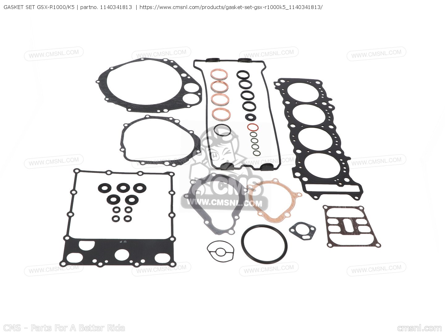 1140341813: Gasket Set Gsx-r1000/k5 Suzuki - buy the 11403-41813 at CMSNL