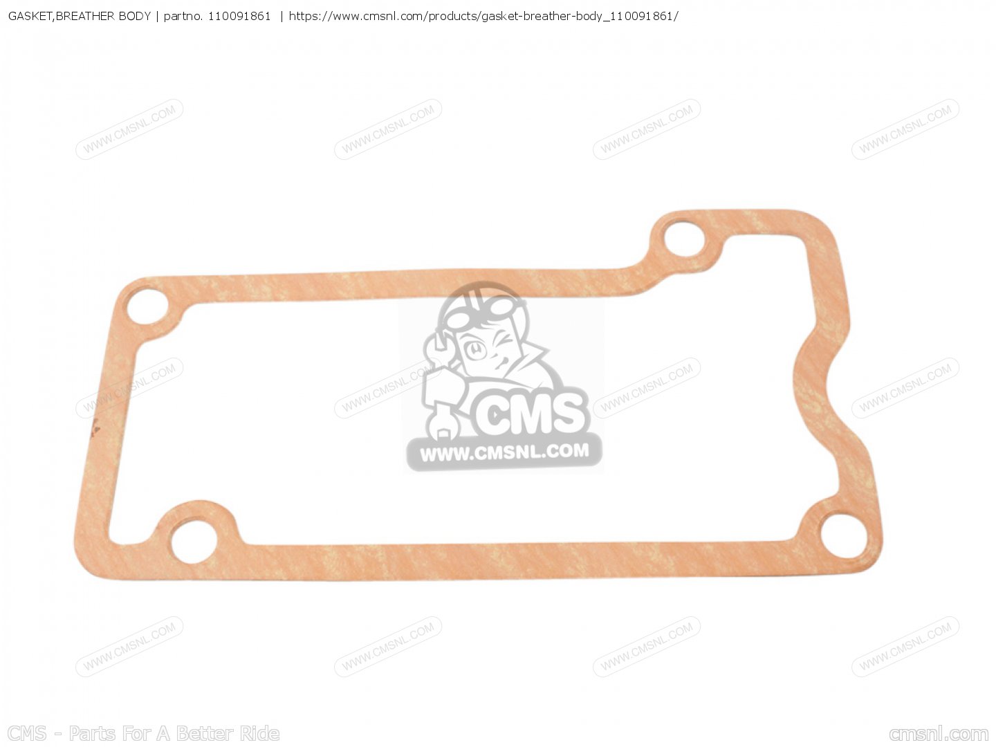 110091861：GASKET,BREATHER BODY (NAS) Kawasaki - CMSNLで11009-1861を購入する。