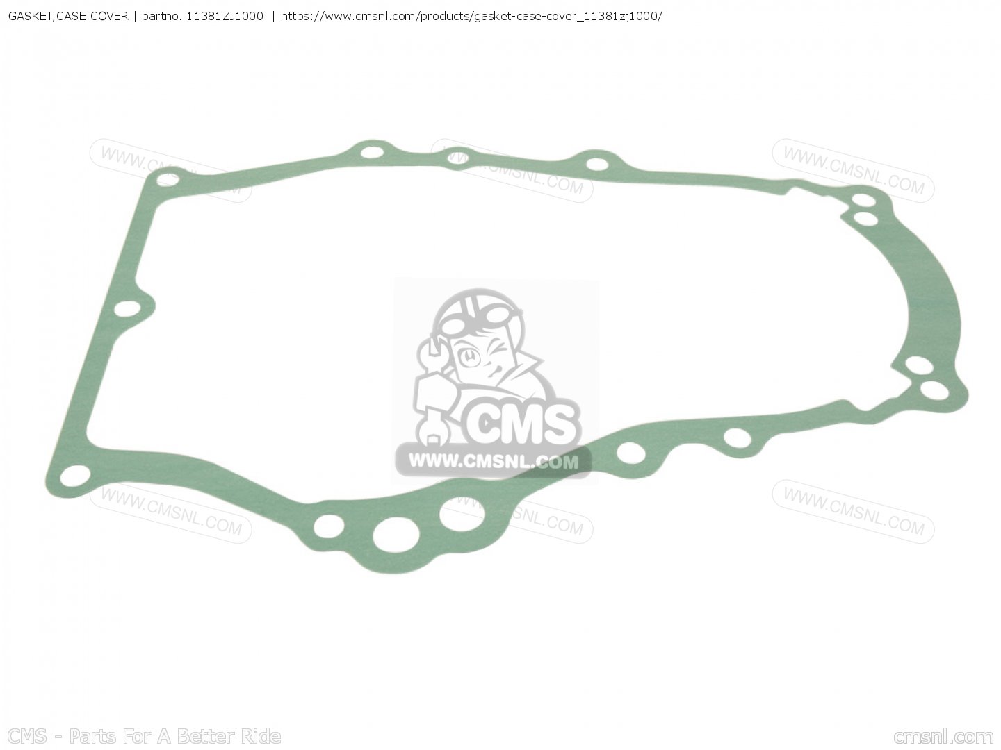 11381ZJ1000: GASKET,CASE COVER (NAS) Honda - buy the 11381-ZJ1-000 at CMSNL