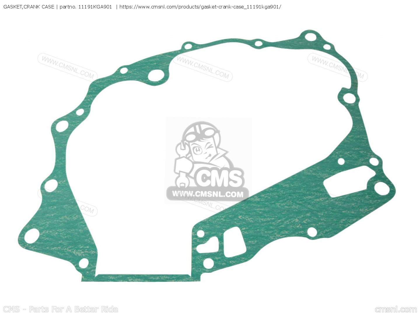 11191KGA901: GASKET,CRANK CASE (NAS) Honda - buy the 11191-KGA-901 at CMSNL
