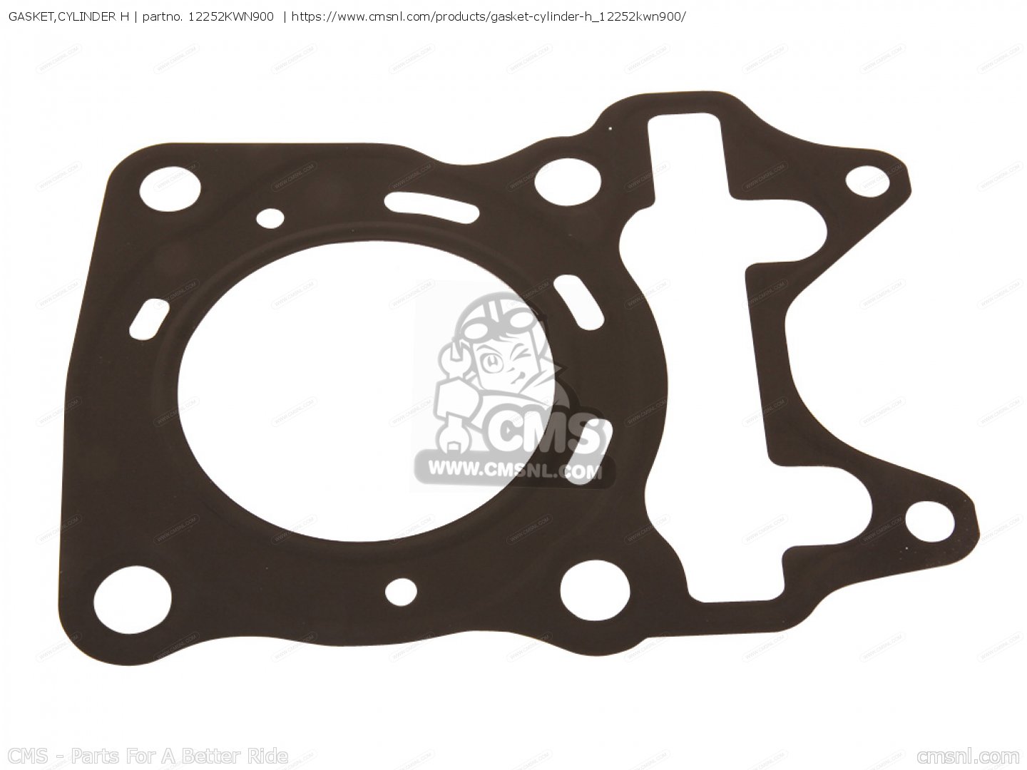 12252KWN900: GASKET,CYLINDER H (NAS) Honda - buy the 12252-KWN-900 at CMSNL